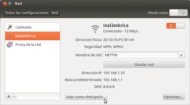 Usando Ubuntu como Hotspot – Soporte Nettix