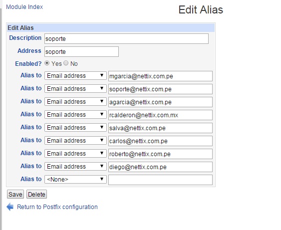 Manual para crear alias en correo – Soporte Nettix
