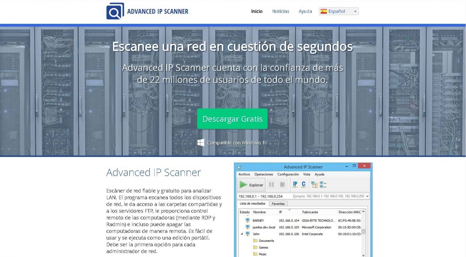 Como escanear mi red con Advanced IP Scanner – Soporte Nettix