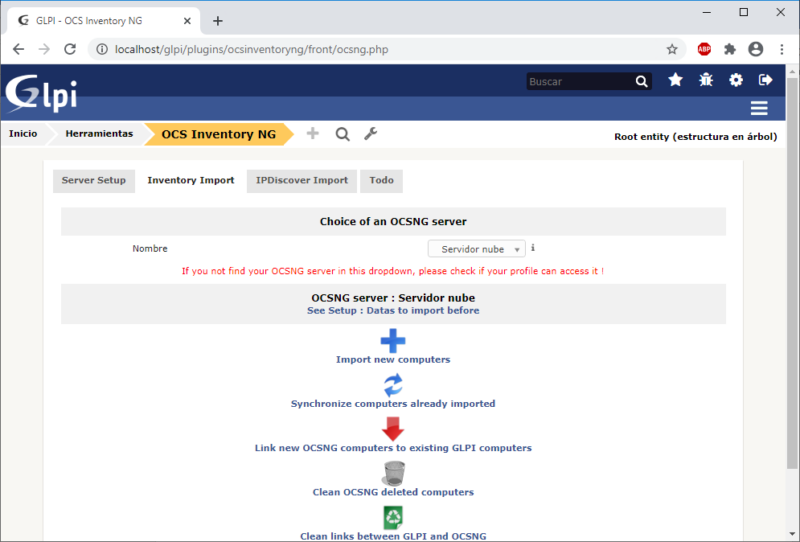 ¿CÓMO SINCRONIZAR OCS INVENTORY CON GLPI? – Soporte Nettix